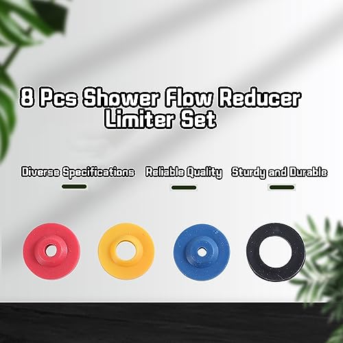 Snapklik.com : OUTLET 8 PCS Shower Flow Reducer Limiter Set, Water Flow ...