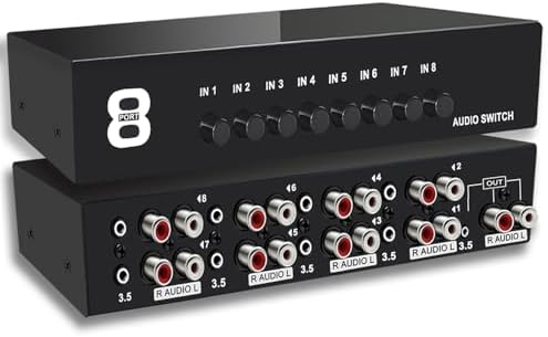 Amazon.com: CHUNGHOP 8 in 2 Out 8 Way Composite AV Switcher 3 RCA Video ...