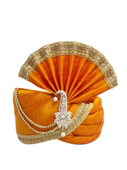 PRIYAKANT SAFAWALA Traditional Handstitch Ready To Wear Mango Colour ...