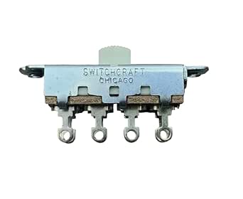 Switchcraft Slide Switch White 3 Position Way ON-ON or ON-OFF-ON Pre ...