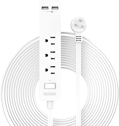 Amazon.com: Flat Extension Cord 15 Ft, NTONPOWER Ultra Thin Under ...