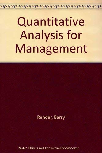 Quantitative analysis for management: Barry Render: 9780205076192: Amazon.com: Books