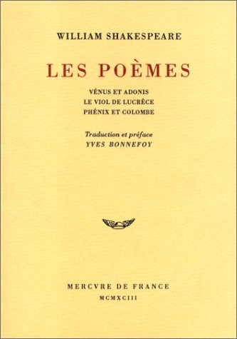 Amazon.fr - Les Poèmes - Shakespeare, William, Bonnefoy, Yves - Livres