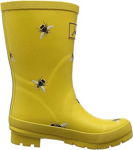 Joules Women’s Molly Welly Wellington Boots, Gold (Gold Botanical Bees ...