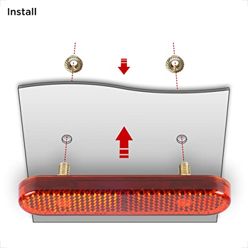 Snapklik.com : Evermotor Reflector For Motorcycle, Red 3.42 Inch Oval ...