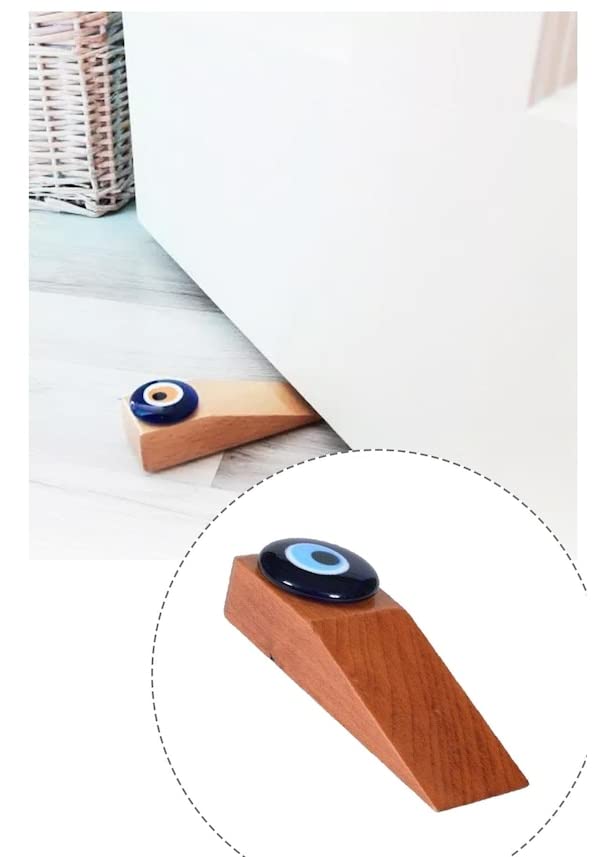 Wooden Door Stop, Set of 3, Bamboo Wood Door Block, Wedge Shape. – BigaMart