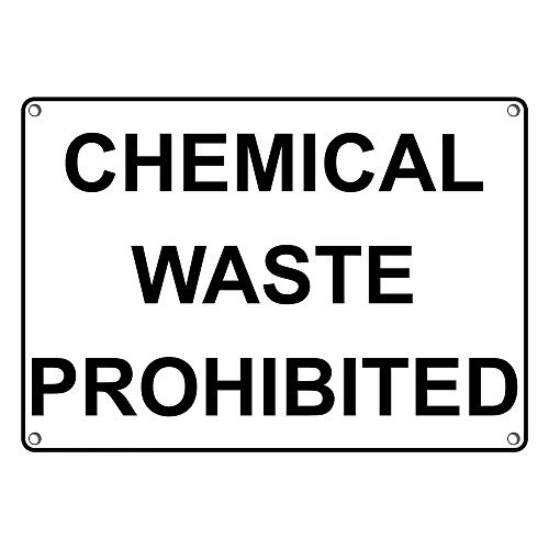 Amazon.com: Weatherproof Plastic Chemical Waste Prohibited Sign with ...