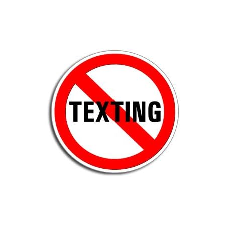 Amazon.com: Graphics and More NO Texting - Window Bumper Laptop Sticker ...