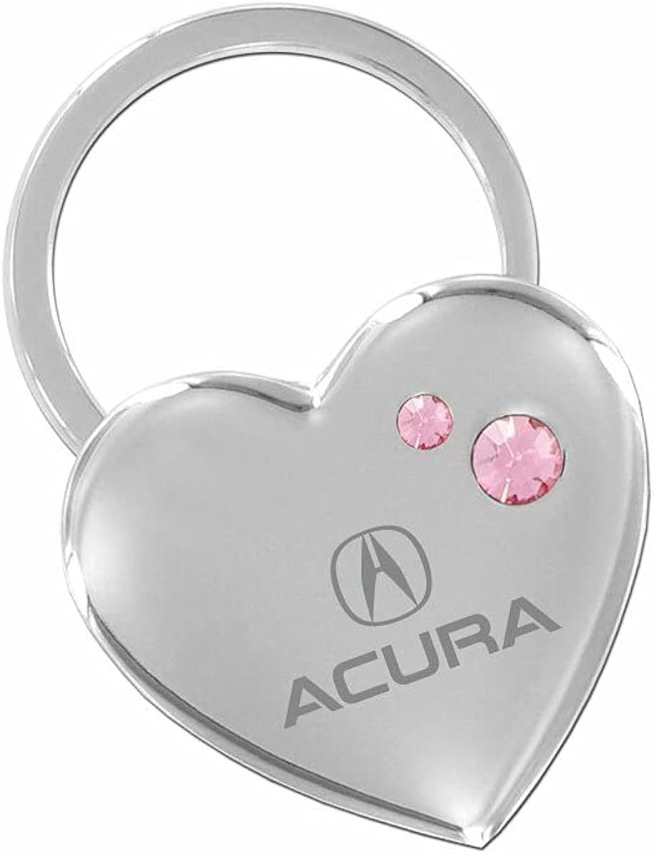 Amazon.com: Acura Heart Key Chain Swarovski Pink Crystals Keychain Fob ...