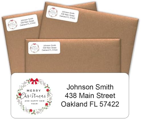Amazon.com : Personalized Christmas Return Address Labels - Holiday ...