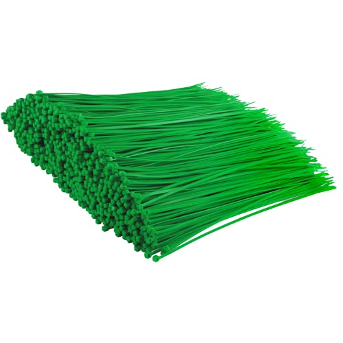 Gocableties Green Cable Ties, 200mm x 2.5mm, Bulk Pack of 1000, 8 ...