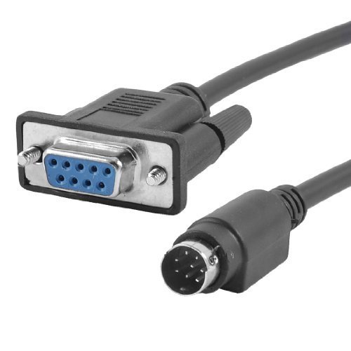 Global Niche® 2. 5 Meter RS422 DB9P to 8P Mini Din Connector PLC Cable ...