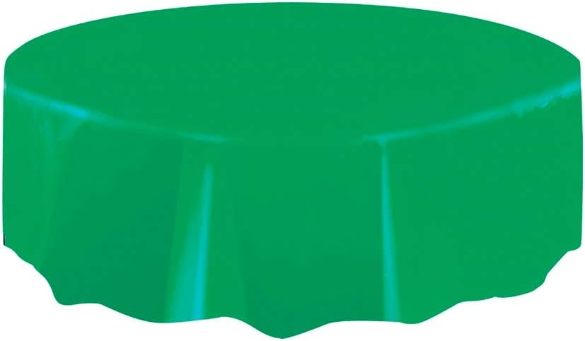 Amazon.com: Unique Round Plastic Table Cover, 84", Emerald Green : Home ...
