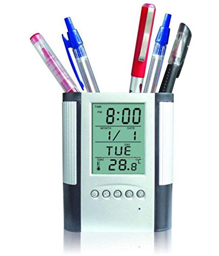 Buy Sopernex Pen Pencil Holder with Digital Clock Date Temperature ...