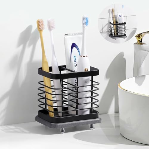 Amazon.com: Shinowa Toothbrush Holder Wall Mounted for Bathroom ...