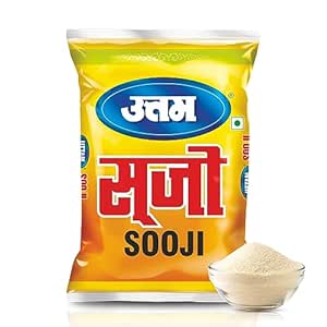 Uttam Sooji, Suji Rava - 2 kg (1kg x 2) Fresh, Superfine Semolina for ...
