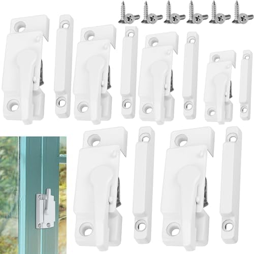 Cokritsm Window Sash Locks White 6 Pack Sliding Window Locks Security ...