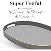 Amazon.com: American Atelier Serving Tray with Gold Trimming | Oval ...