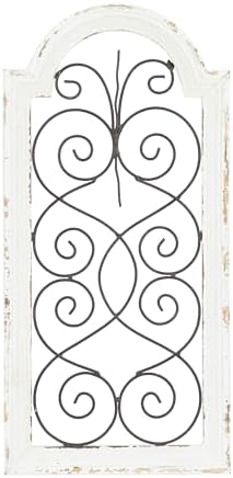 Amazon.com: Deco 79 Wood Scroll Wall Decor, 10" x 1" x 20", Gray : Home ...