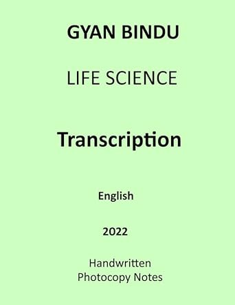 Buy Gyan Bindu Transcription Handwritten Notes of Life Science in ...