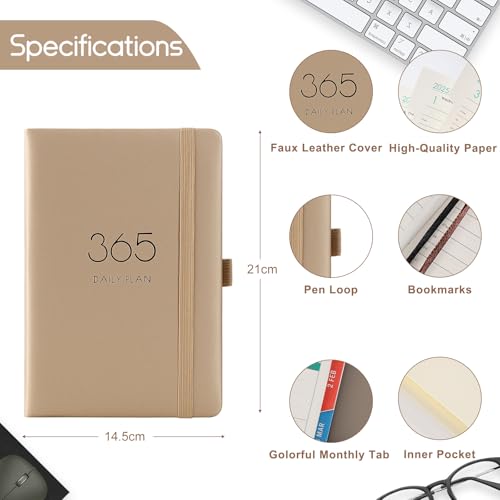 Diary 2025, A5 2025 Diary Day Per Page,Daily Planner,Plan Your Year ...