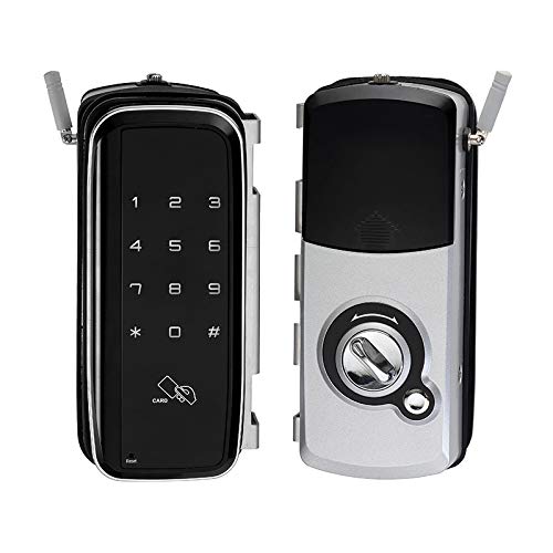 Ozone OZDL-22 RF-GL STD RFID Card Digital Lock Set (Black and Silver, 2 ...