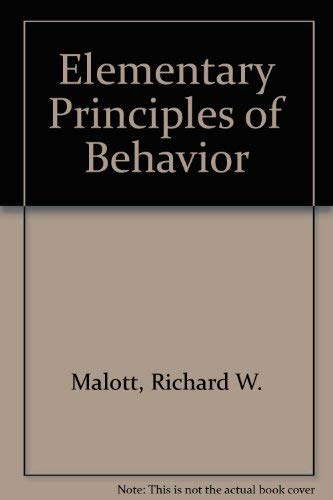 Buy Elementary Principles of Behavior Book Online at Low Prices in ...