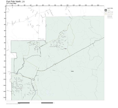 Zip Code Wall Map Of Fort Polk North La Zip | Desertcart KSA