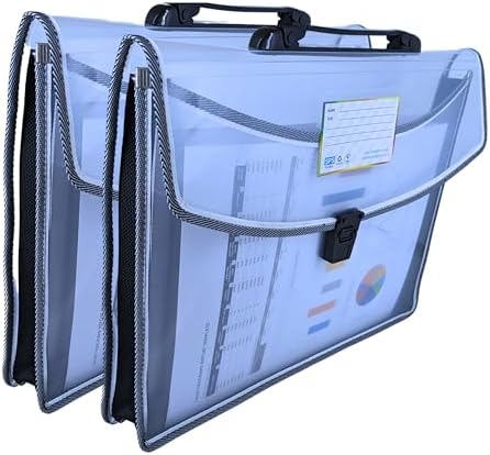 SPS File Folder with Carrying Handle, Transparent Poly-Plastic A4 ...