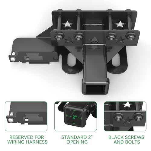Snapklik.com : RbhAuto 2 Inch Rear Trailer Hitch Receiver Kit Class 3 ...