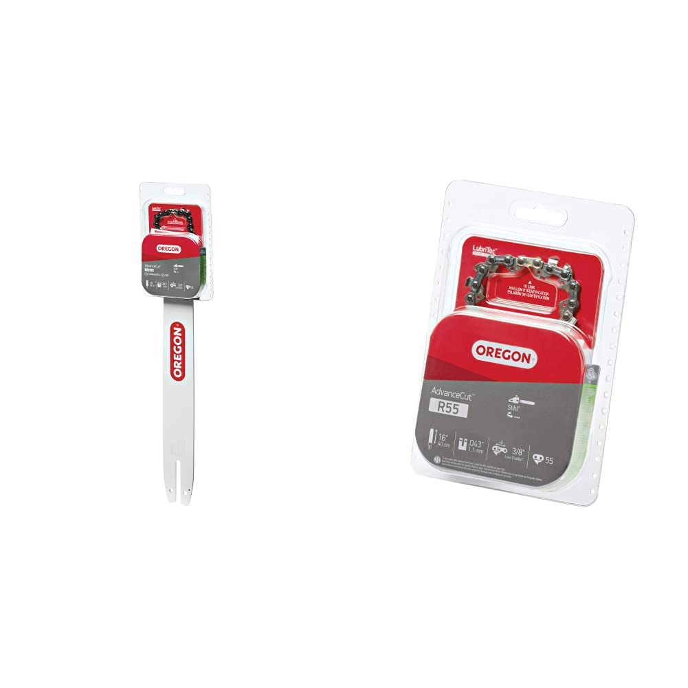 Oregon 16-Inch Replacement Chainsaw Bar and S55 AdvanceCut Chainsaw ...