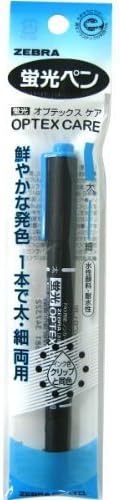 Zebra OPTEX CARE WKCR1 Fluorescent Marker - Blue (Broad line: 4.0mm, fine line: 0.8~1.1mm ...
