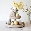 Amazon.com: OYATON 2 Piece Easter Wooden Bunny Decor - Farmhouse ...