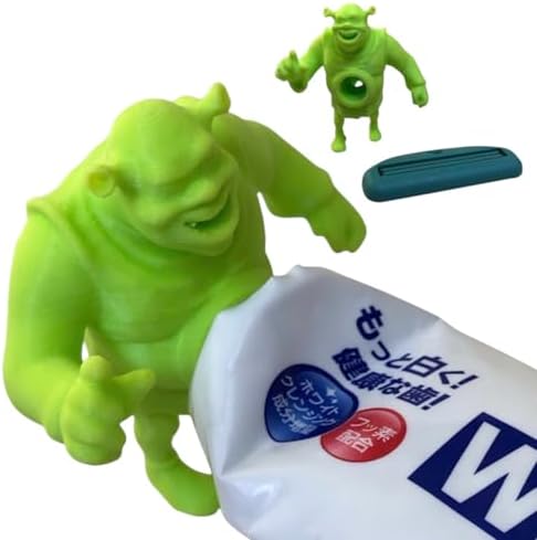 Amazon.com : TUBECAPZ Funny Shrek Pooping Toothpaste Topper, Includes 2 ...