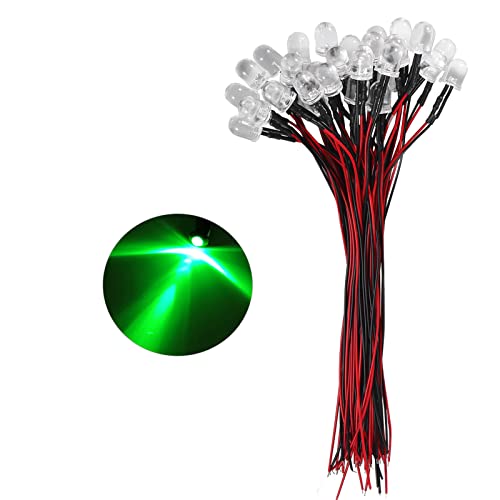 Snapklik.com : 30Pcs 10mm LED Lights Emitting Diodes Pre Wired DC 12V ...