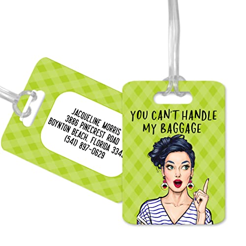 Amazon.com: You Can't Handle My Baggage - Sarcastic, Pop Art Luggage ...