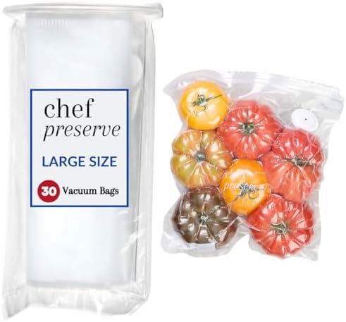Amazon.com: Chef Preserve Vacuum Sealer Bags XL Extra Large Size 30 ...
