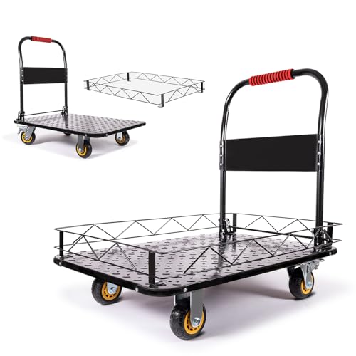 Snapklik.com : Peastorm Heavy Duty Steel Platform Truck Flatbed Cart ...
