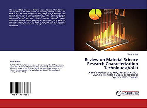 Review On Material Science Research Characterization Techniques Vol I A ...