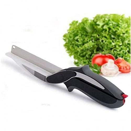 2-in-1 Kitchen Food Knife with Cutting Board and Safety Buckle, Smart ...