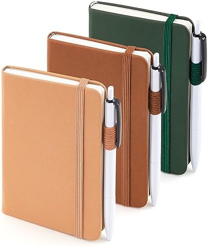 feela 3 Pack A6 Pocket Notebooks, Hardback Lined Small Notebooks with ...