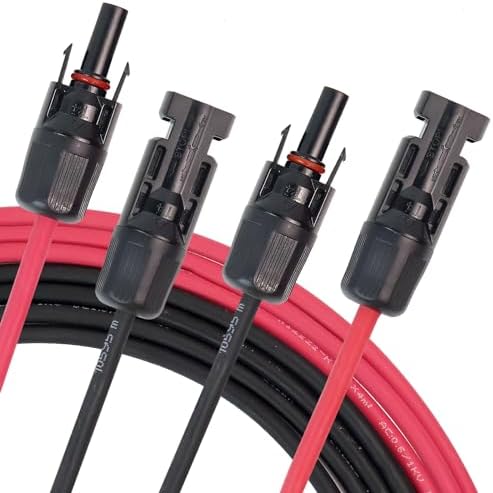Amazon.com: Behaunty 10AWG (6mm²) Solar Panel Extension Cable 1FT ...