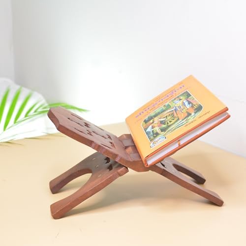 santarms Geeta stand wooden for reading handmade fordable wooden book ...