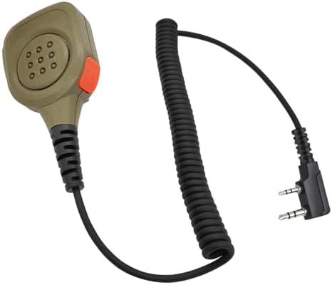 Amazon.com: HELETUL 2 Pin Hand Shoulder Speaker Mic for Baofeng Radios ...