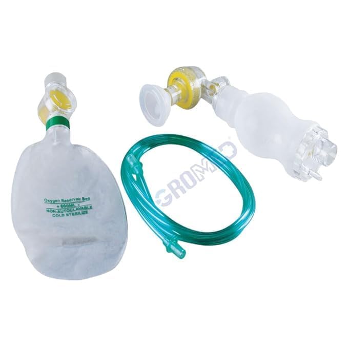 Gromed Silicone Ambu Bag Type Manual Resuscitator for Infant (Neonatal ...