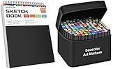 Amazon.com: Soucolor 9" x 12" Sketch Book, 1-Pack 100 Sheets Spiral Bound Art Sketchbook, (68lb ...