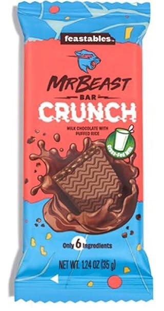 Feastables Crunch Puffed Rice Coated In a Creme Milk Chocolate Like ...
