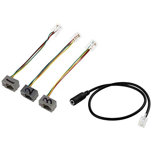RANDWICK RJ9 4P4C Male Plug to 3.5mm Female Jack Headset Audio Phone ...