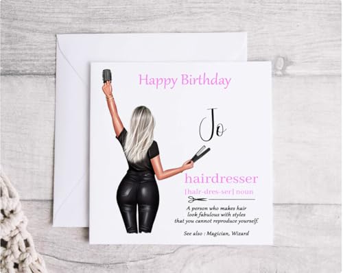 Personalised Hairdresser birthday card : Amazon.co.uk: Stationery ...