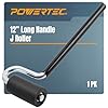 POWERTEC 12" Long Handle J Roller, 1-1/2 Inch Diameter, 3 Inch Wide ...